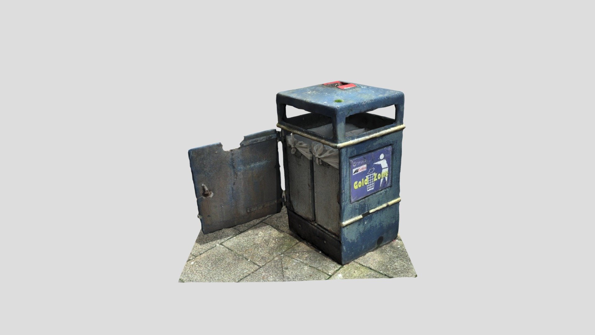 Rubbish Bin / UK Waste Receptor - 3D model by Ads7422 [42bc553] - Sketchfab
