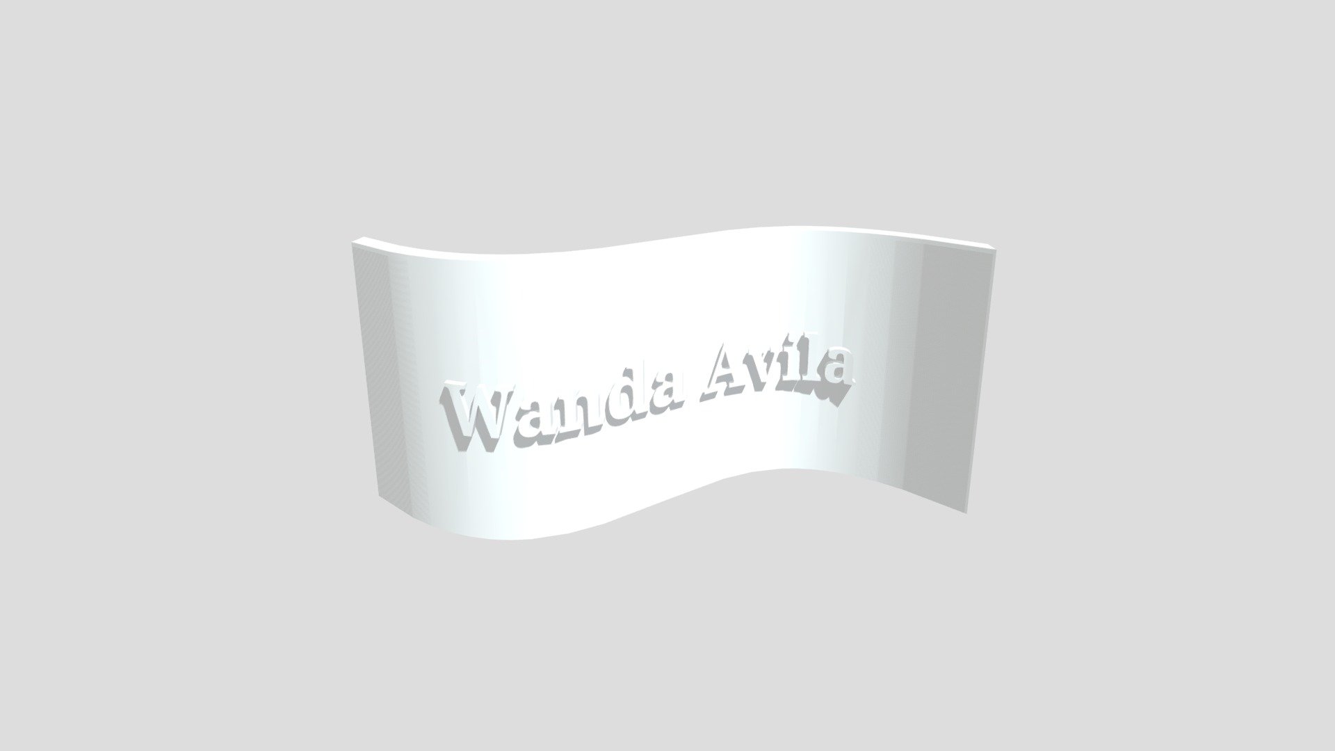 Curved text - 3D model by 010077873 [42bd396] - Sketchfab