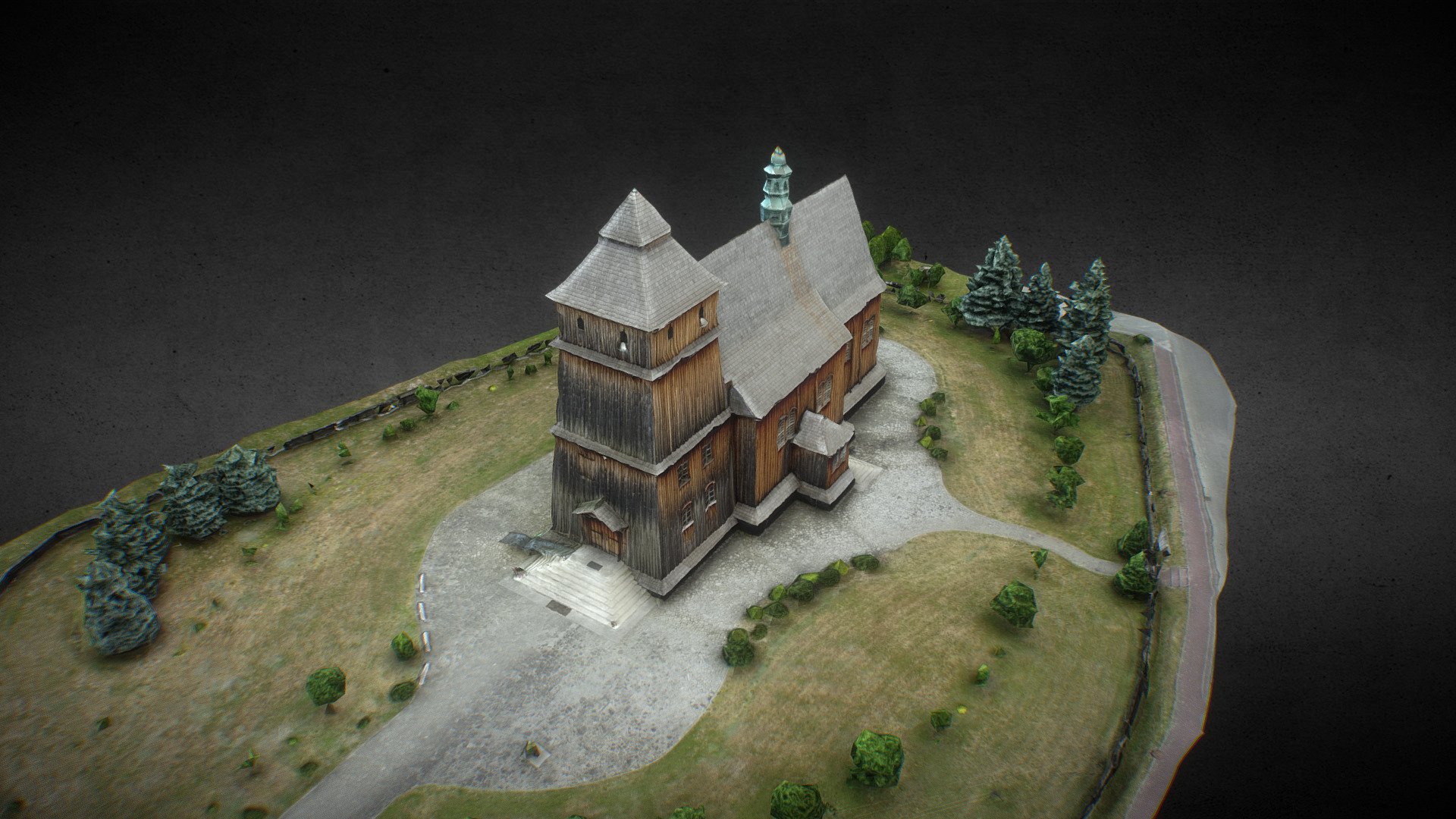 Old wooden church - 3D model by Zygomir.Fabricati.Diem ...