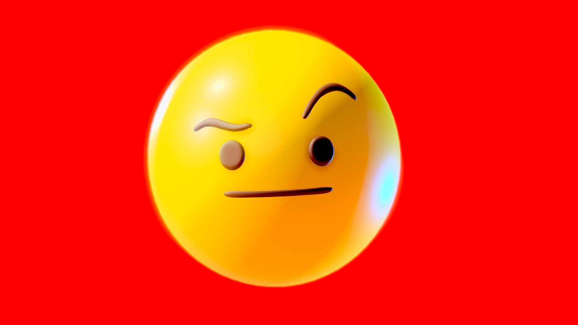 Questioning Face Emoticon Emoji or Smiley - Buy Royalty Free 3D model ...