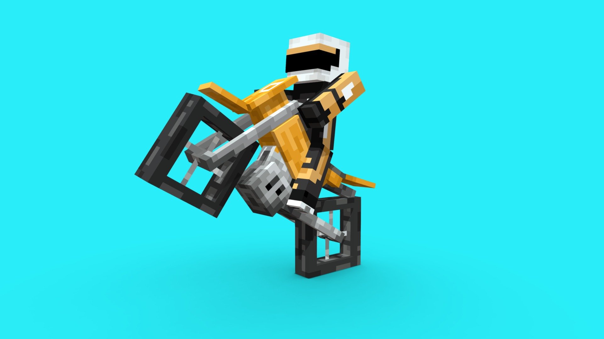 Motorbike Wheelie ( Minecraft style ) - 3D model by LepikGem [42c2ecd ...