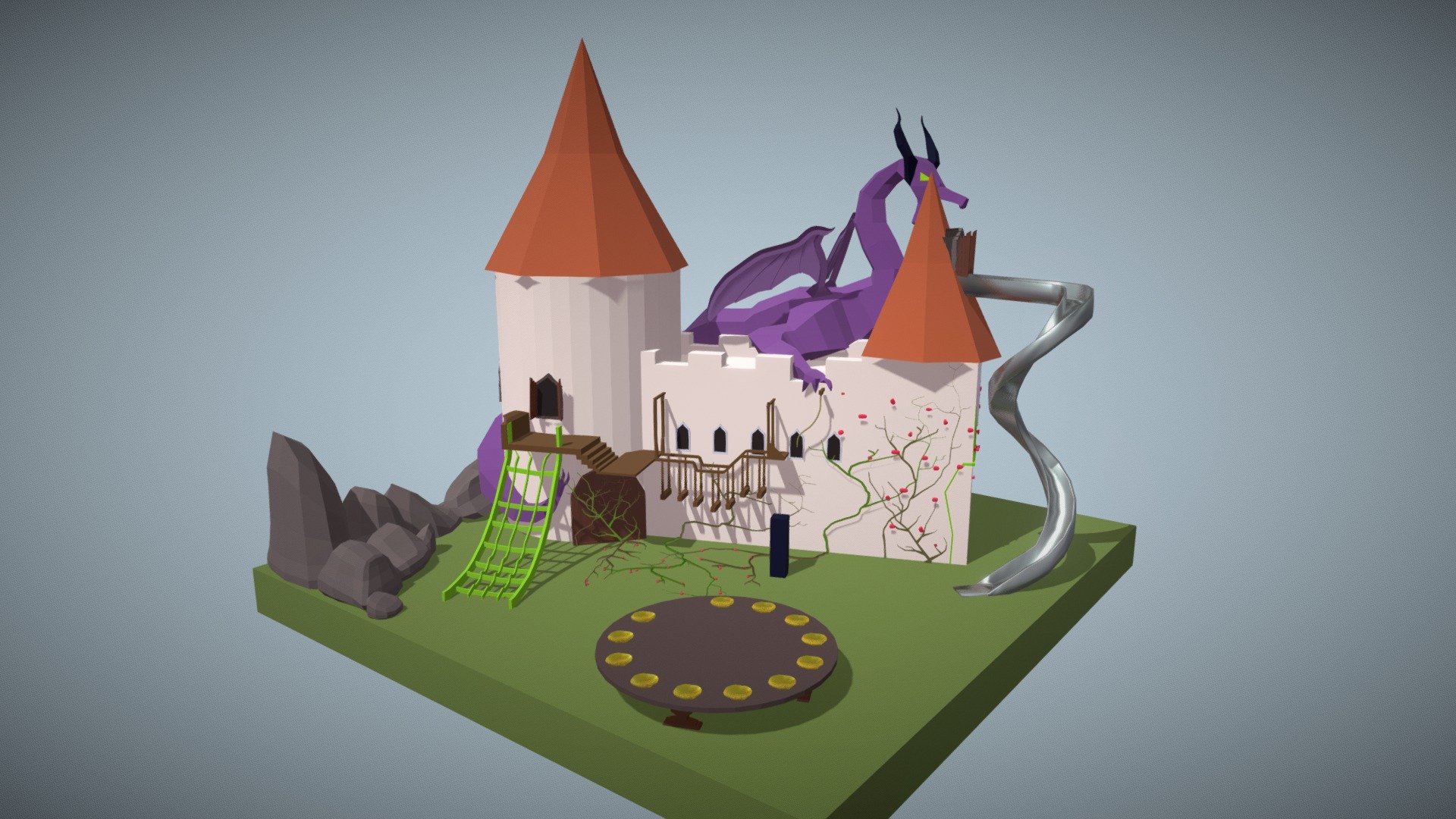 Cube world Doornroosje - 3D model by Fiar [42c39d0] - Sketchfab