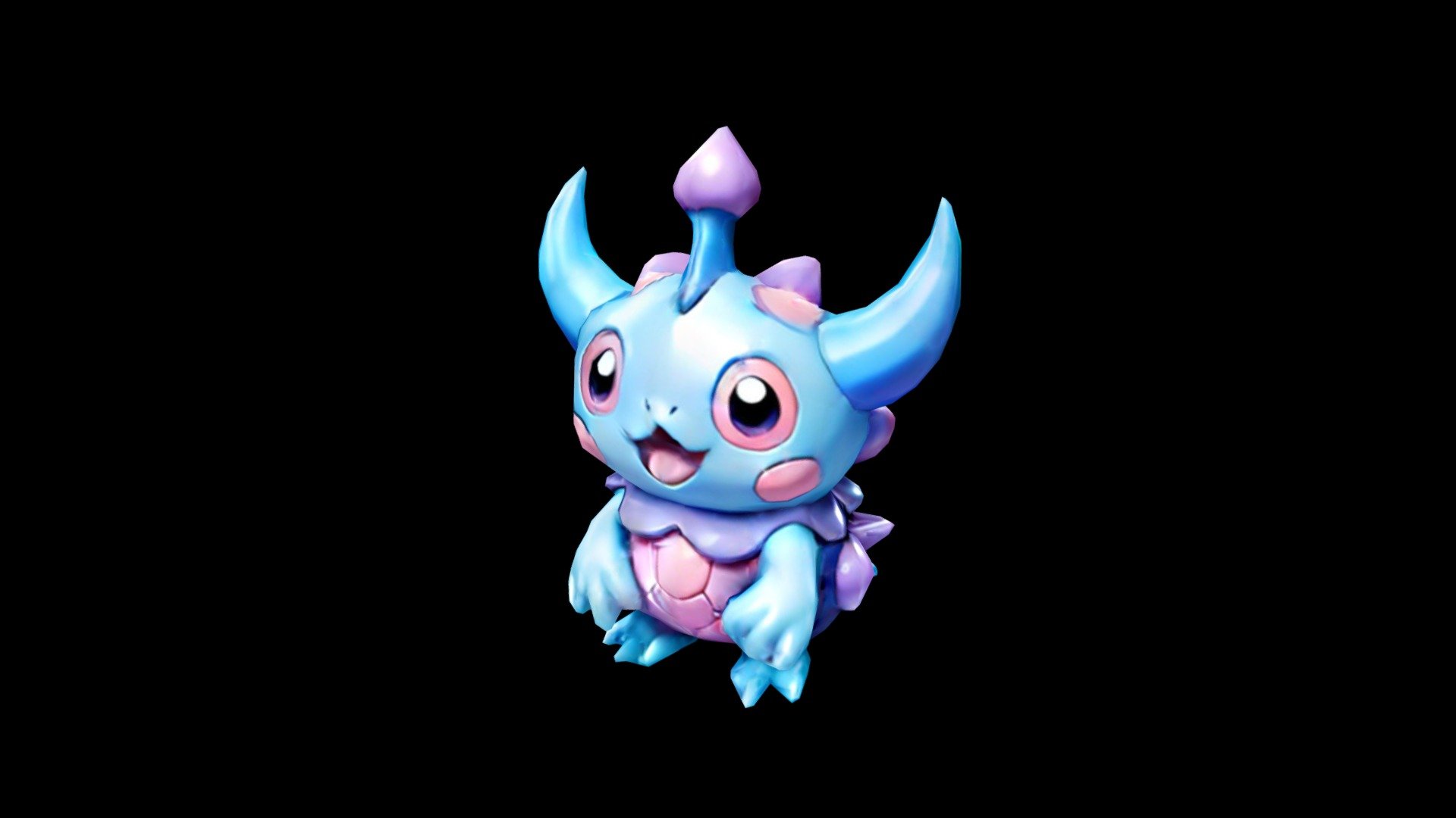 "Whimsical Azure Creature A Cartoon Interpretati - Download Free 3D ...