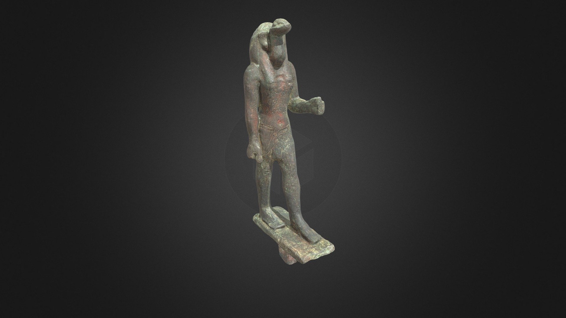 Bronze Statue of Snake-Headed God (Nehebkau) - 3D model by raffmacsusb ...