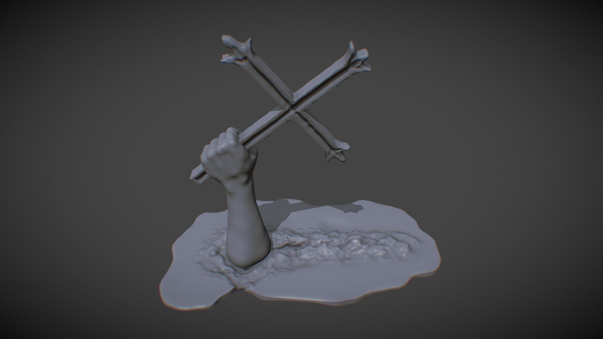 Sculpt January 2018 - 20 Memorial - Cross - 3D model by Amanpreet Bajwa ...