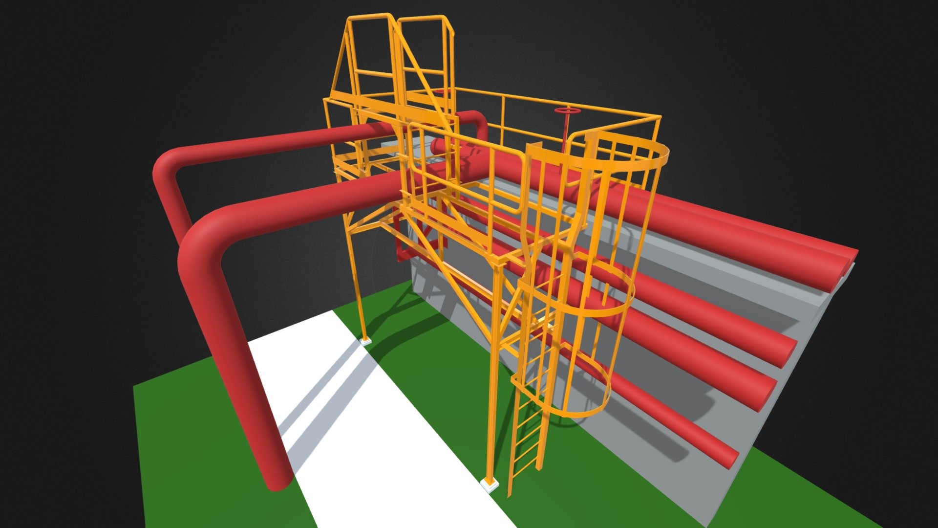 AES - Plataforma válvulas de red de incendio - 3D model by Juan Cruz ...