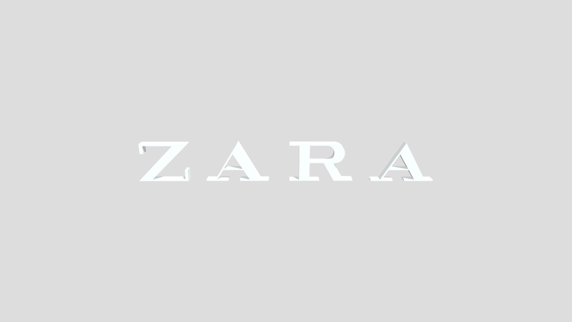 ZARA Logo (2016-2020) - Download Free 3D model by icantbeyoumother [42cbd89] - Sketchfab