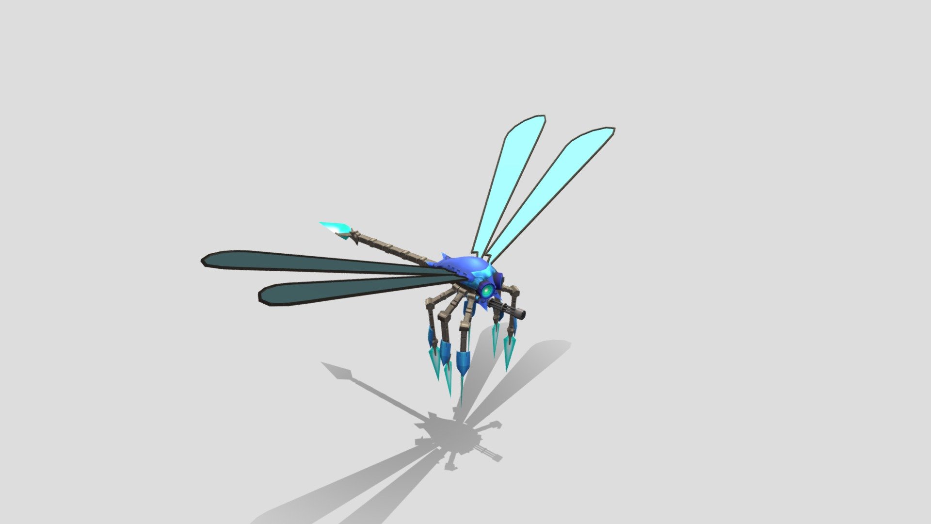 Low Poly Robotic Dragonfly - 3D model by Raees (@raeesdanyal) [42ccc98 ...