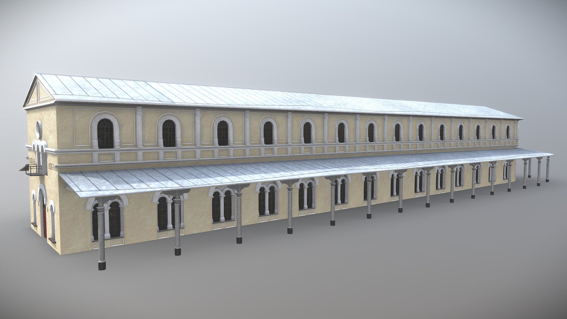 Building of the Lyban Railway Station - 3D model by sklerozz [42cdc5d ...