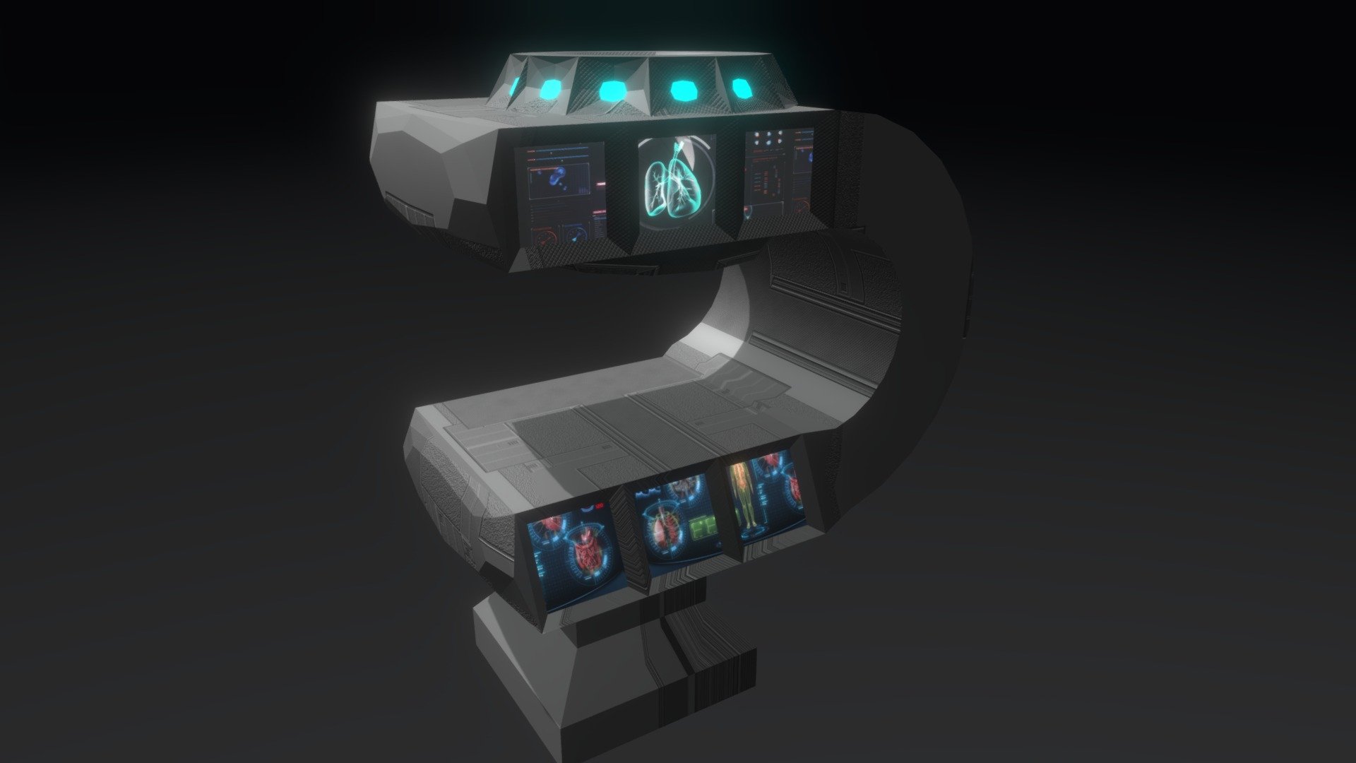 Sci-Fi Medical Scanner2 - Download Free 3D model by Inditrion Dradnon ...