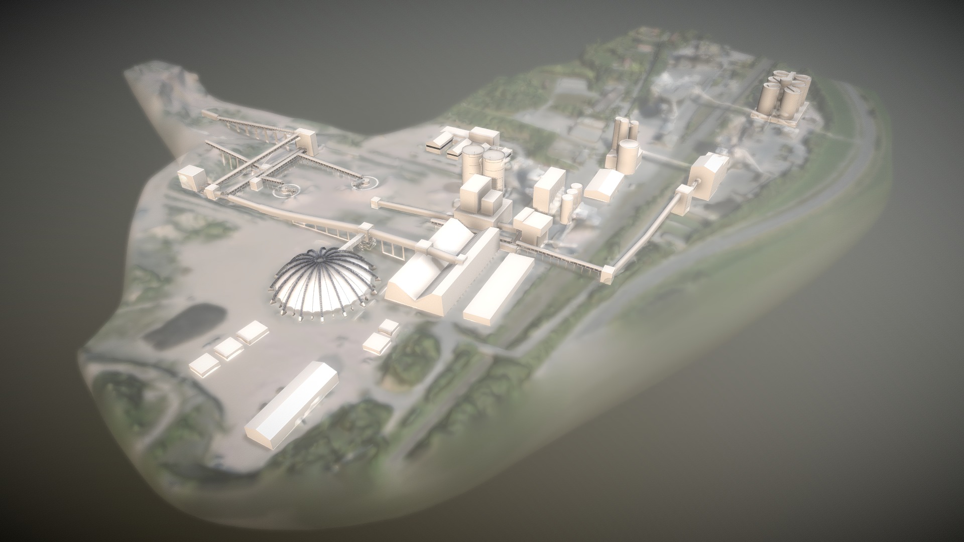 Cement Factory - Zementwerk - 3D model by VIS-All-3D (@VIS-All ...