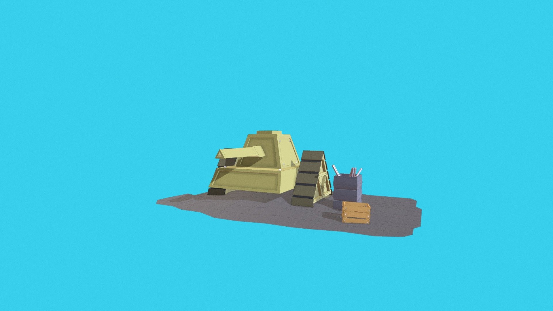 War Tank - Low Poly - Download Free 3D model by dammne [42d53f6 ...