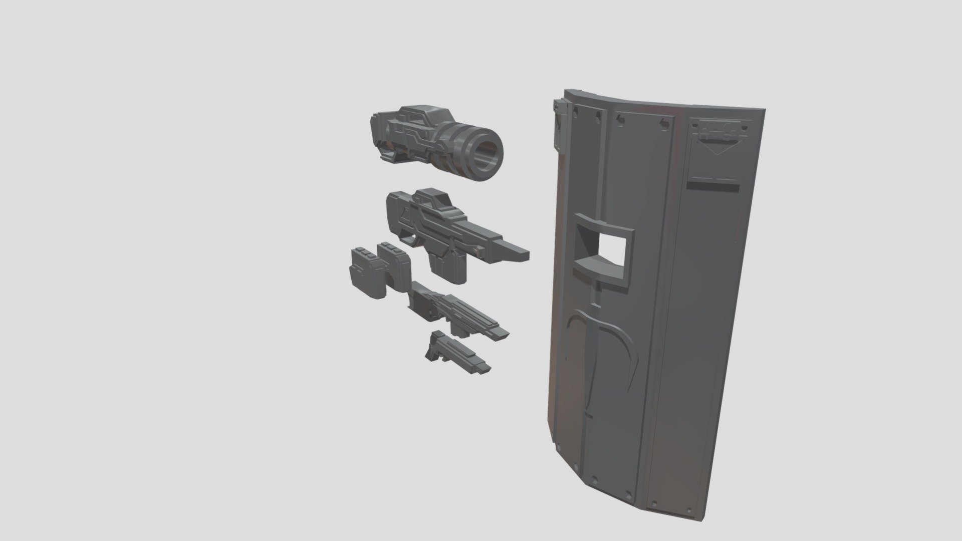 28mm Gun Set rhino tactical assault squad - 3D model by 3dtankfactory ...