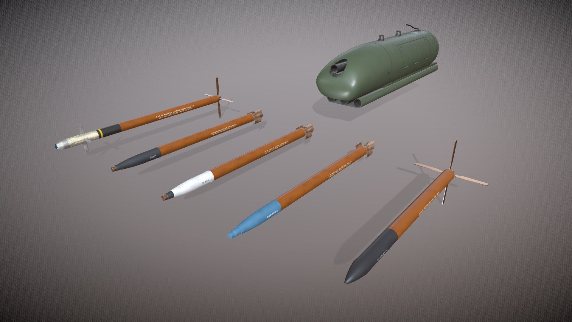 FN Herstal RMP Machine Gun Pod - Buy Royalty Free 3D model by ...