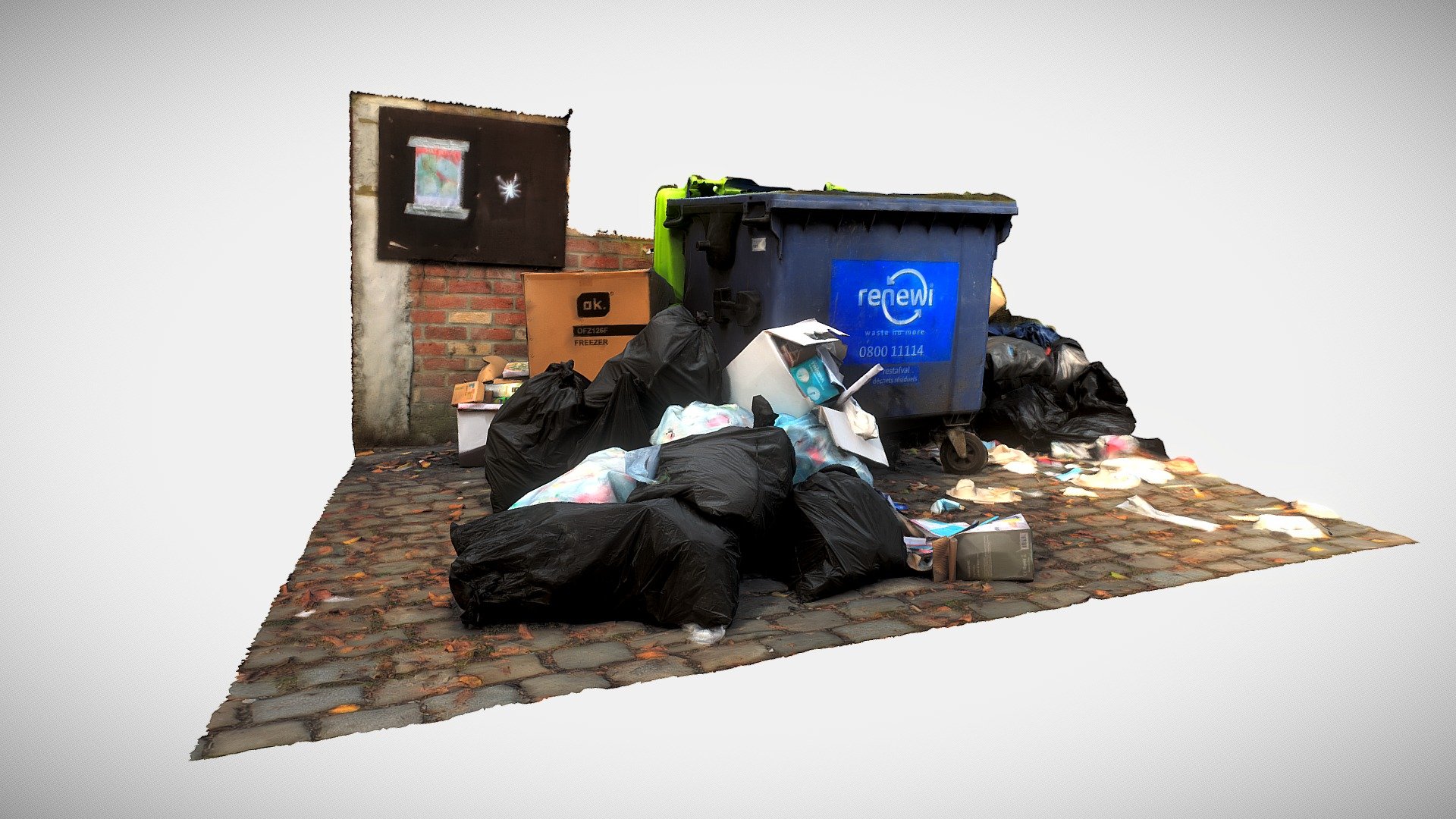 Trash pile and trash plastic bags - Buy Royalty Free 3D model by ...