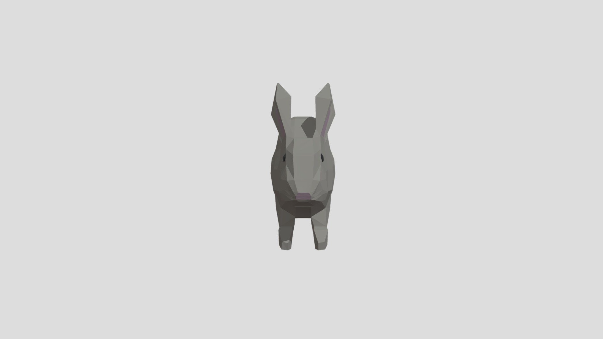 Rabbit Low Poly (Triangulated) +Animation - Download Free 3D model by ...