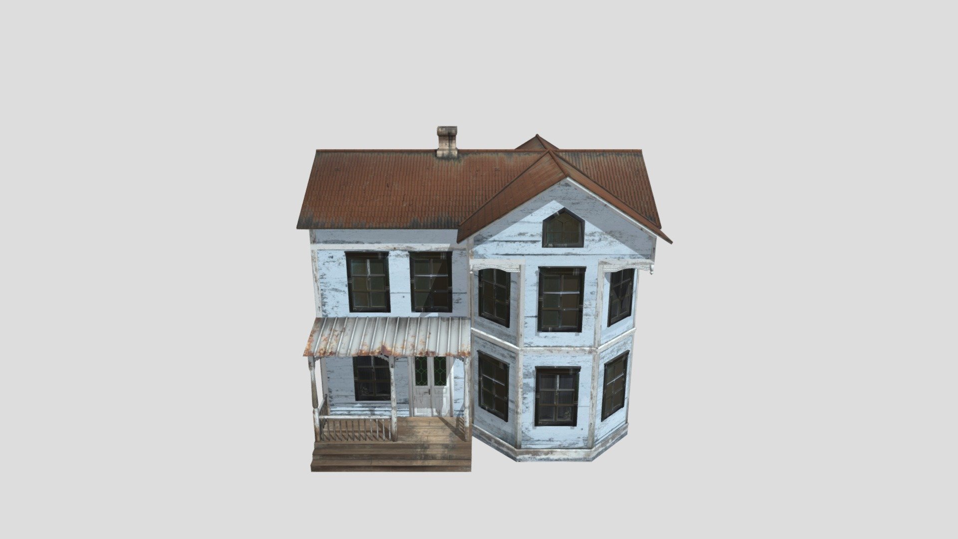 Old American House - 3D model by fenixxx [42ed6e1] - Sketchfab