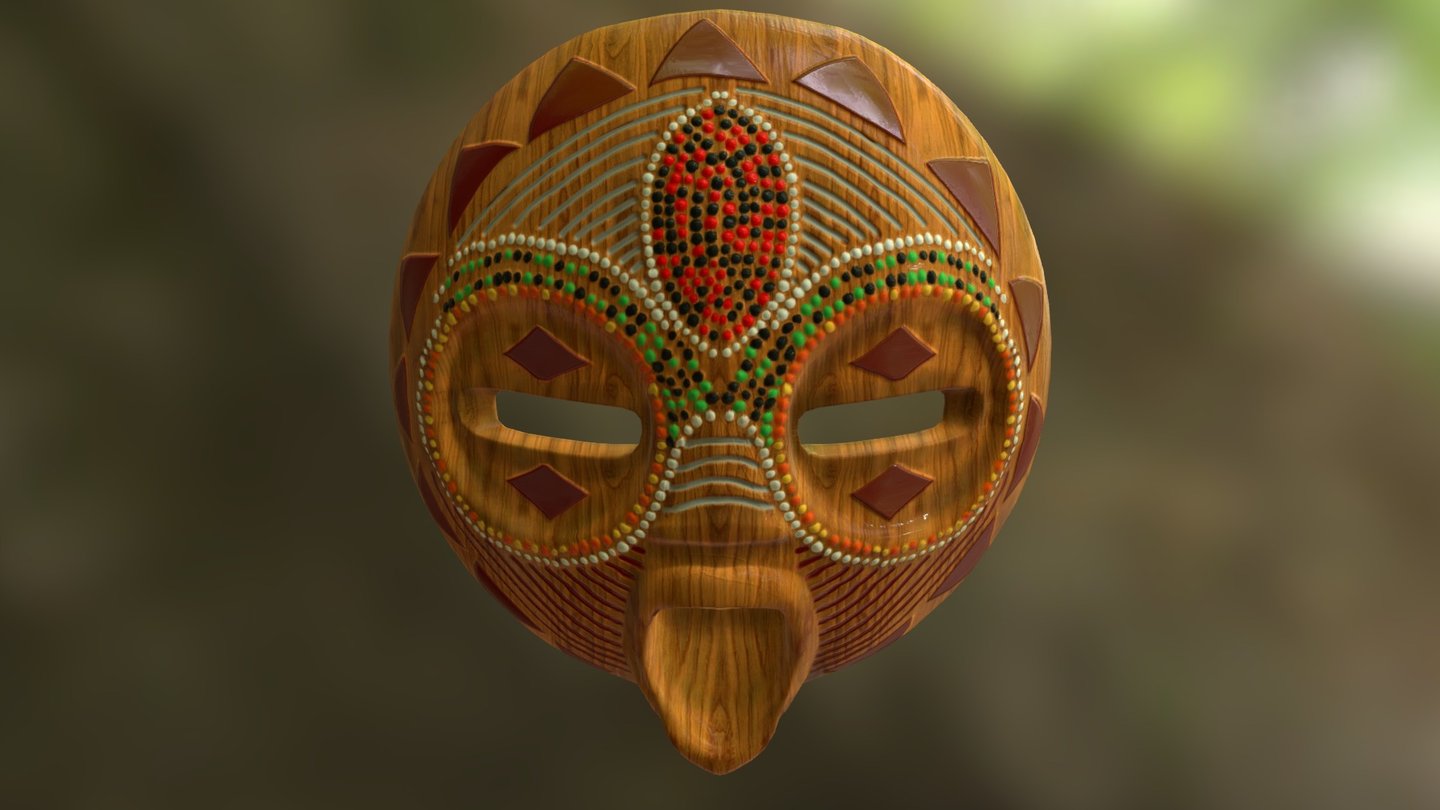 african mask - 3D model by Chase Polly (@chasingpolys) [42ee03c ...