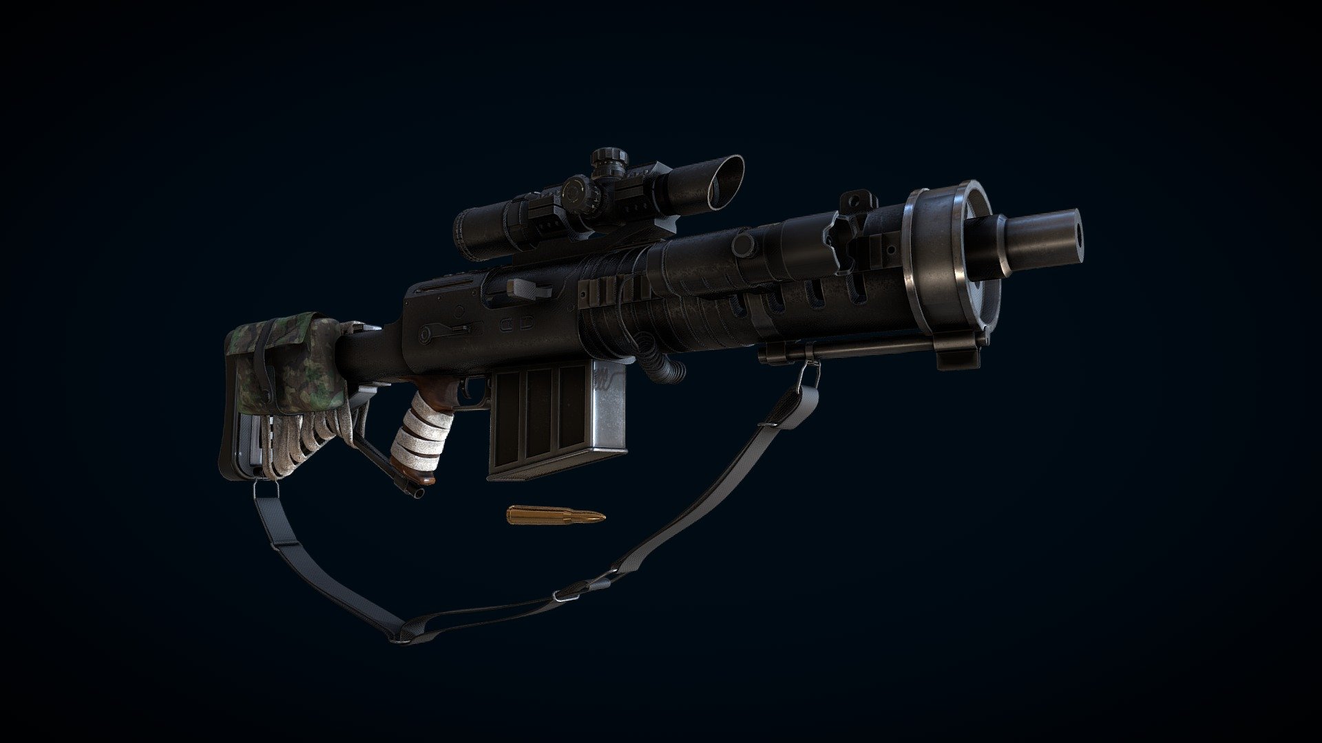 K90 Enforcer - Tactical Sci-Fi Assault Rifle - 3D model by javaxme ...