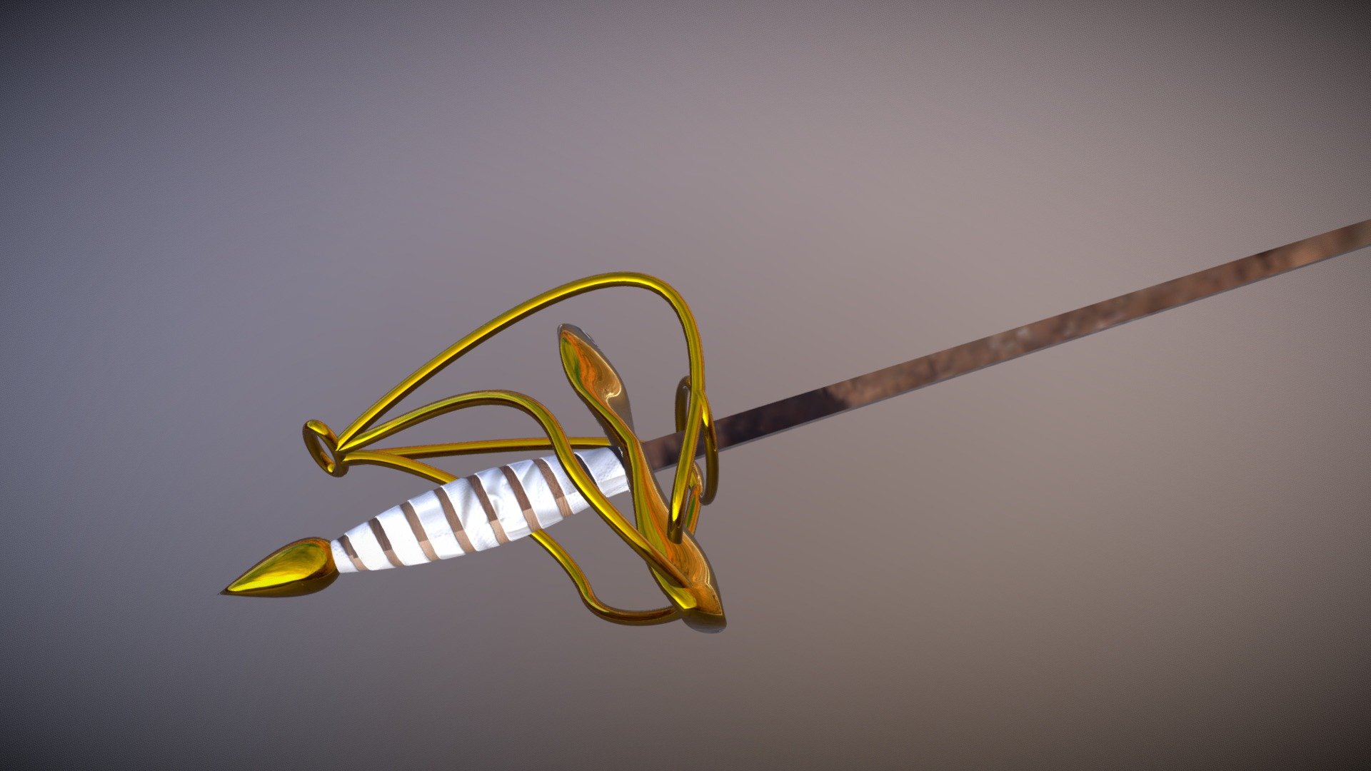 Sword with ornate cage - 3D model by martiangold [42f0006] - Sketchfab