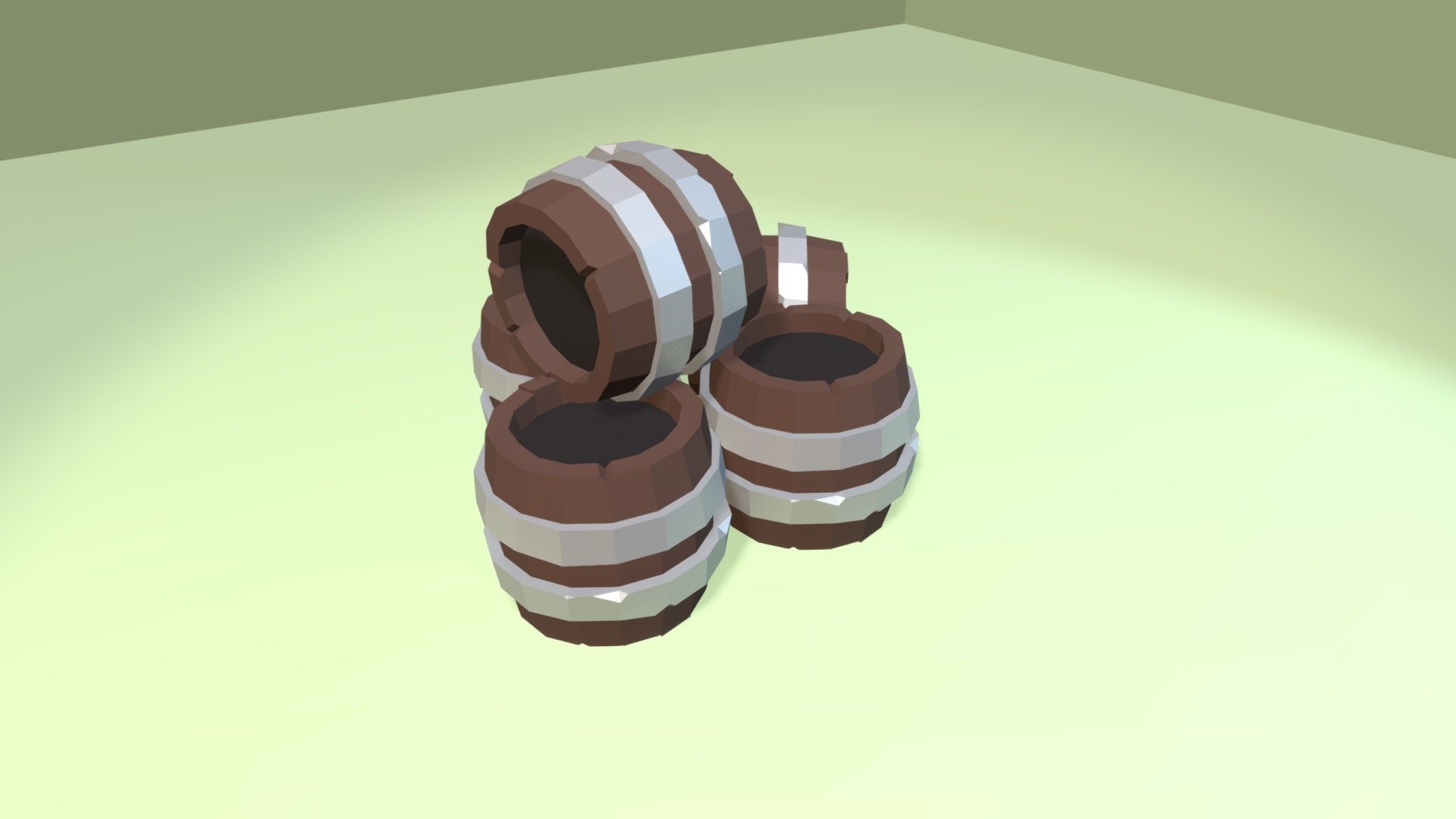 Low Poly Barrel Object - 3D model by fuzziehoodie [42f0f65] - Sketchfab