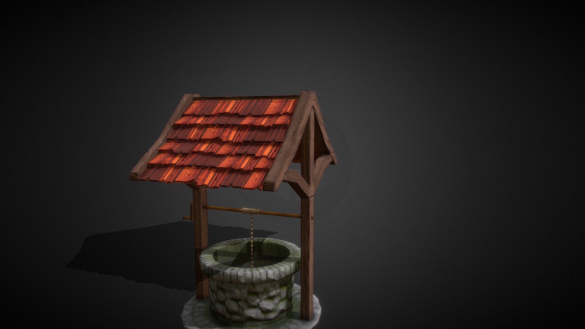 Water Well _ with roof - 3D model by 20kLeagueStudios [42fd201] - Sketchfab