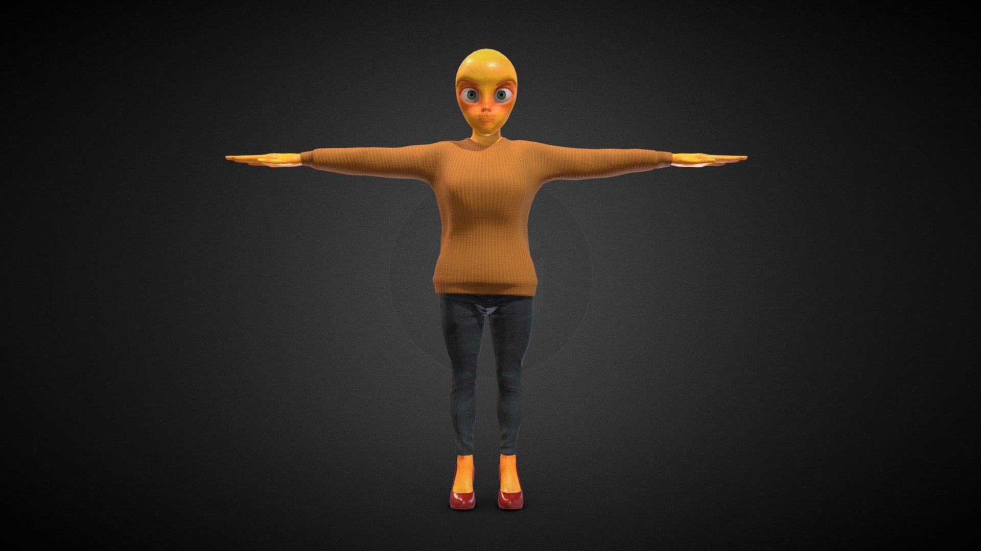 Alien Female Cartoon - 3D model by MotionStudioArts [43039bb] - Sketchfab
