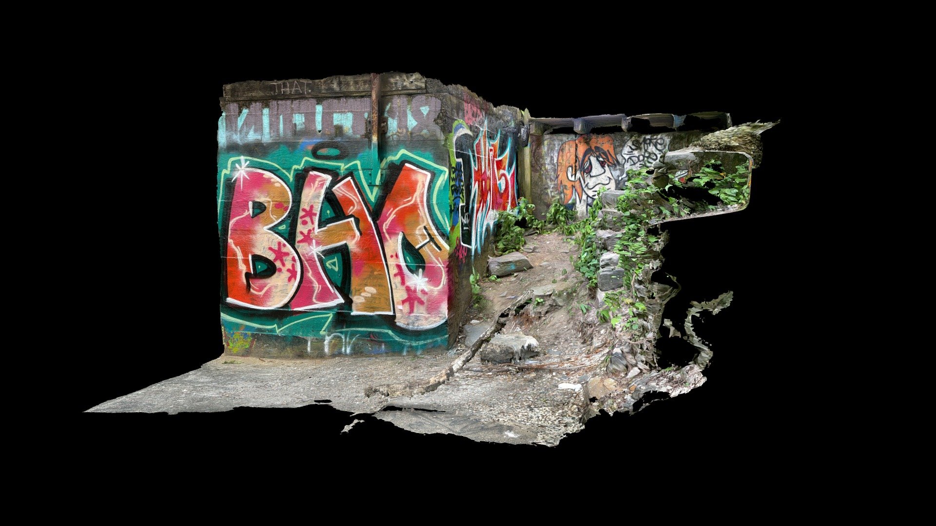 Round Falls Graffiti - 3D model by Taylor (@thoulihan) [43072a8 ...