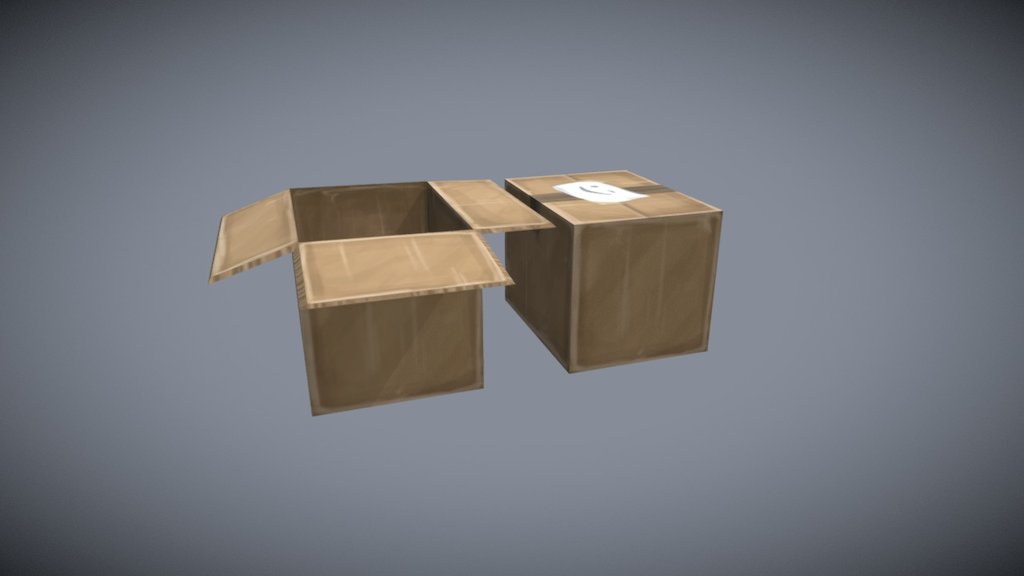 Handpainted Box - 3D model by redriolu [4308382] - Sketchfab