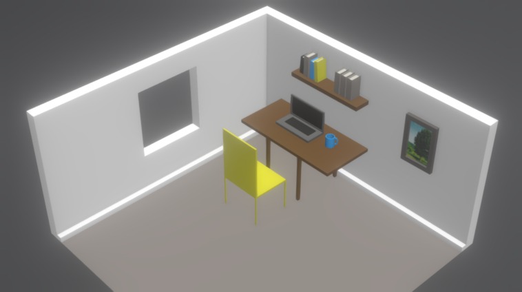 Home Office - Download Free 3D model by rustbucket [430f9d8] - Sketchfab