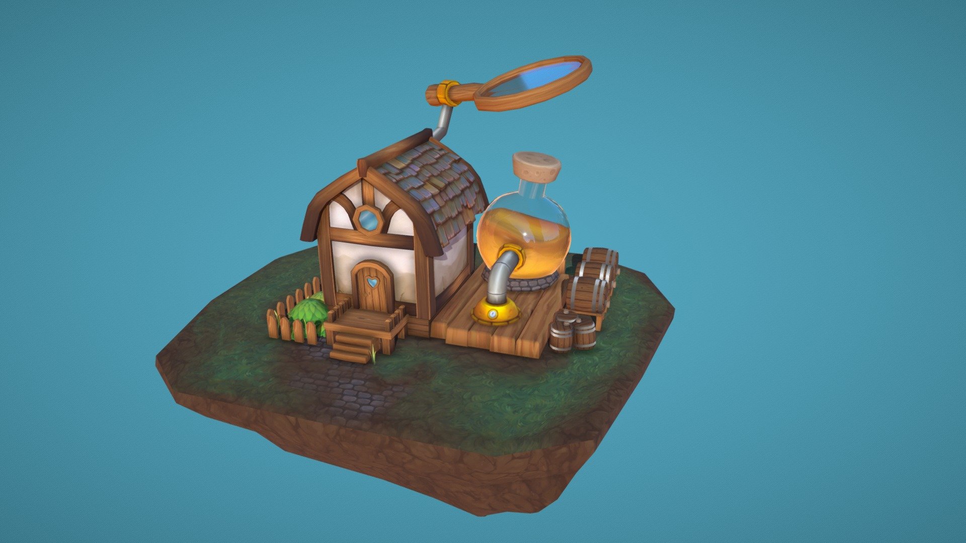 WIP floating Brewery - 3D model by MonBon [43146ce] - Sketchfab