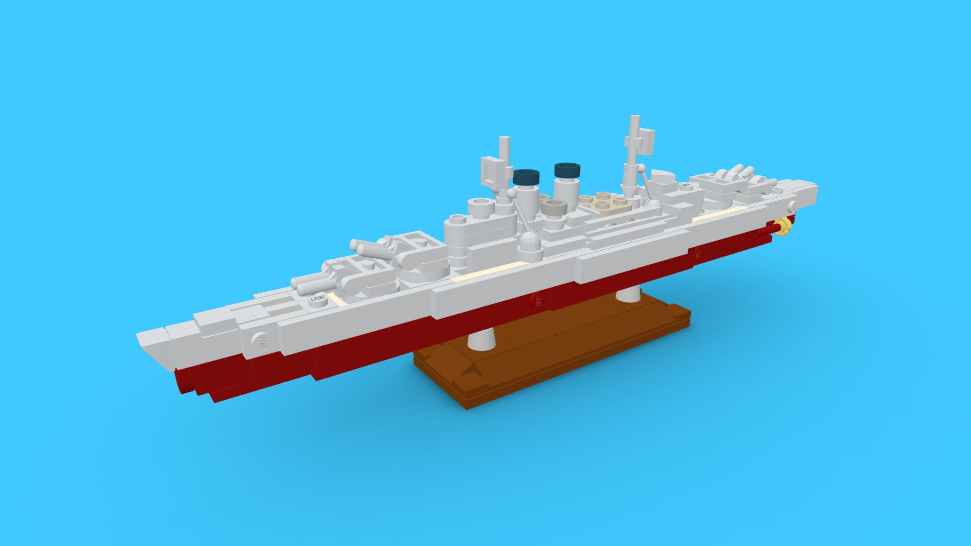 LEGO HMS Hood Battlecruiser MOC [#0355] - 3D model by The Bobby Brix ...