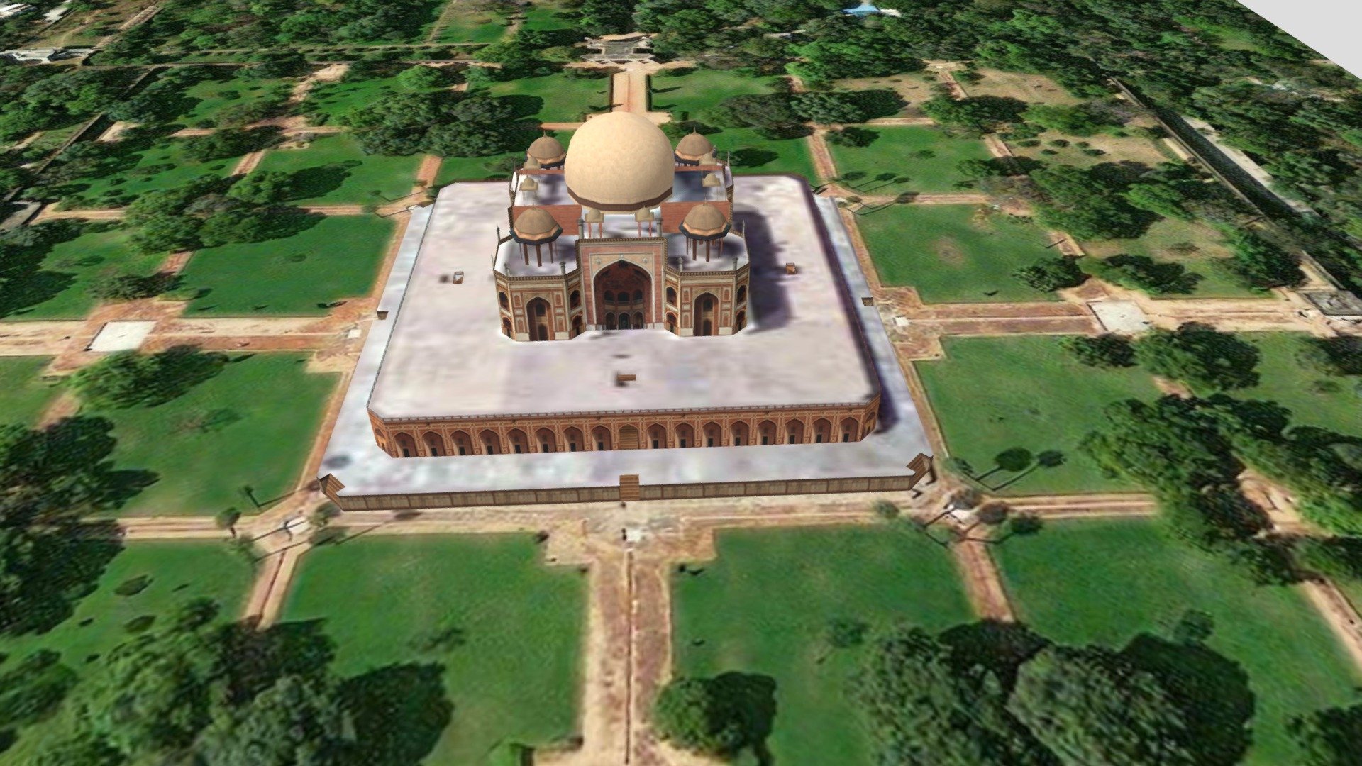 Humayun Tomb - 3D model by MMI (@sneh.) [4315d70] - Sketchfab
