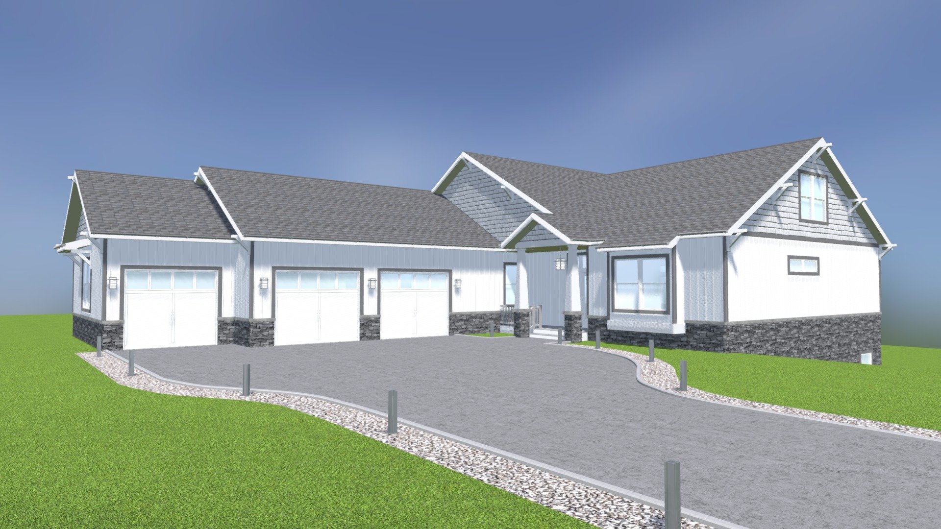 Exterior - Binger - 360 spin model of 3D house - 3D model by ...