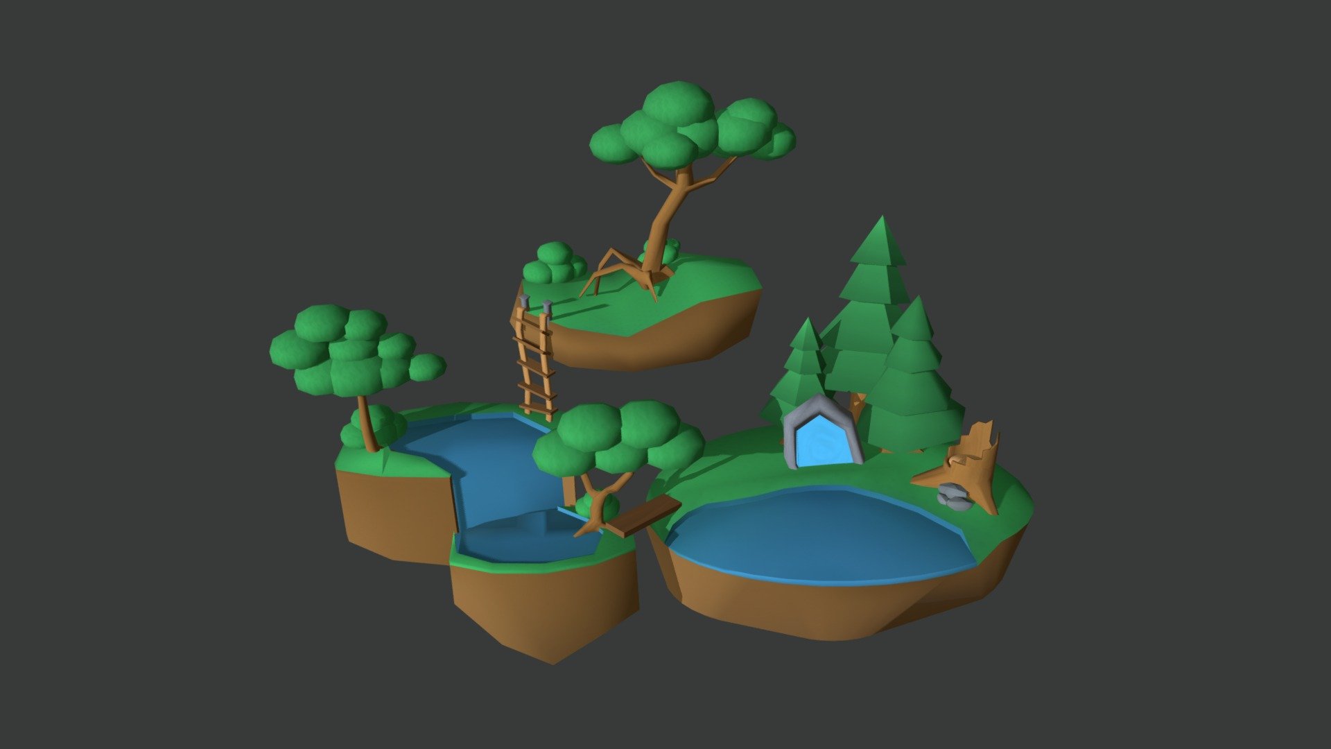 Island level - 3D model by RiannevanderWoude [4318d73] - Sketchfab