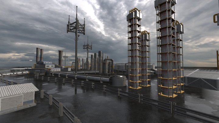 Factory-building 3D models - Sketchfab