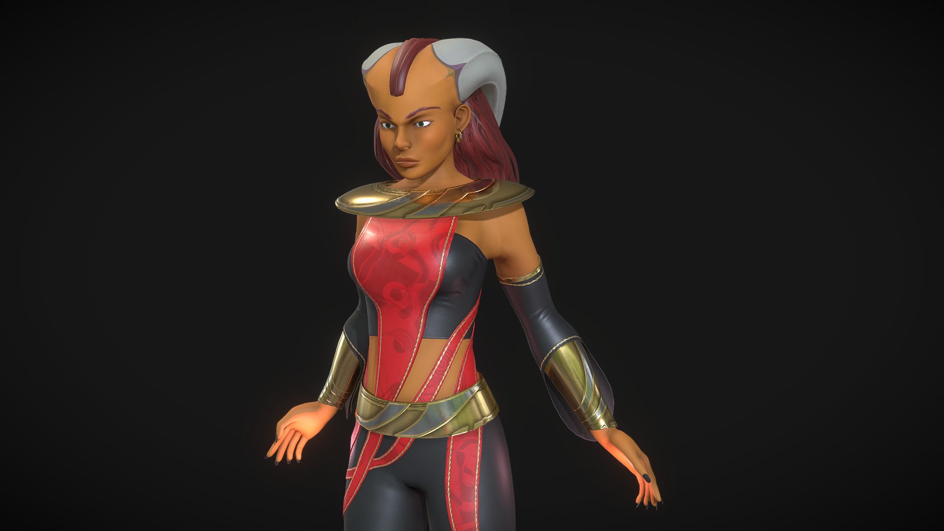 Demon Princess - 3D model by Pranav V.P. (@DamnedSoul) [431c902 ...