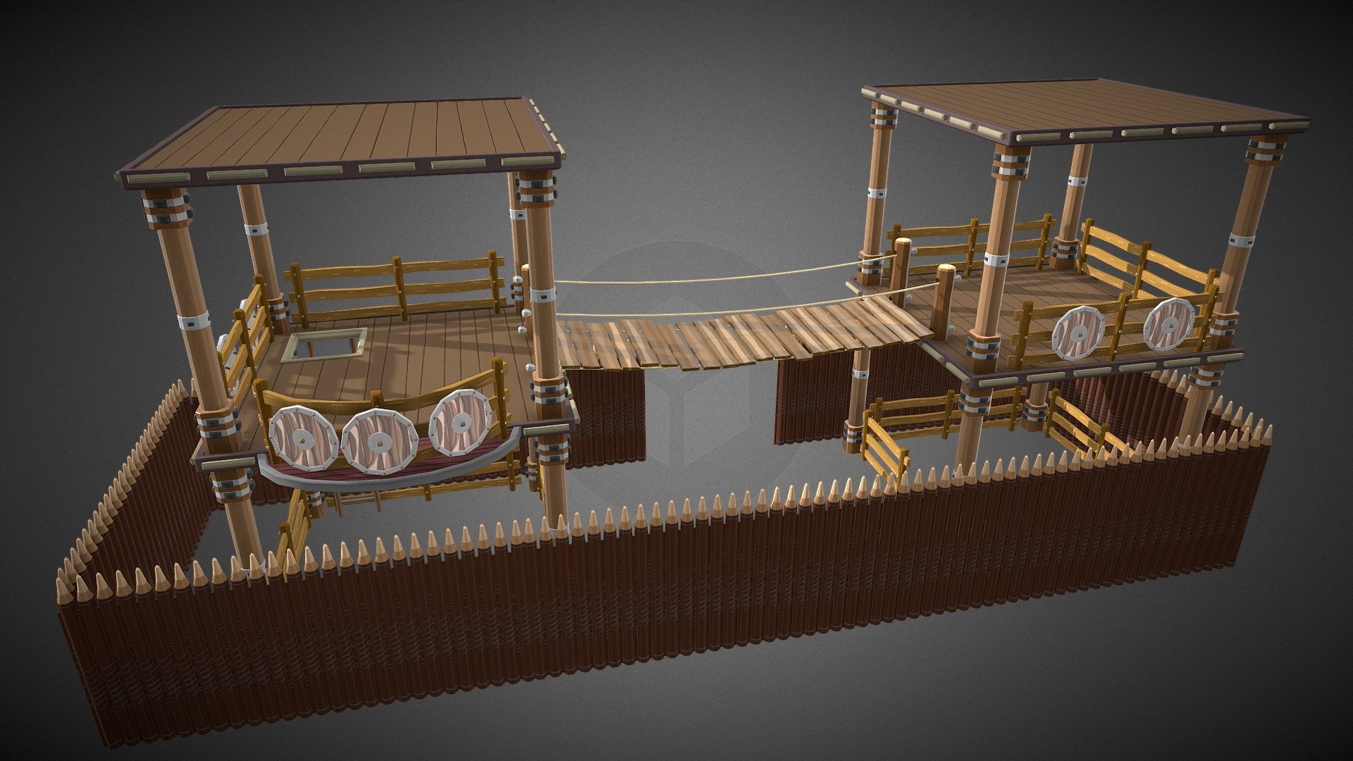 Archer/Tower Modular set - Download Free 3D model by CtrlLight [431c9c6 ...