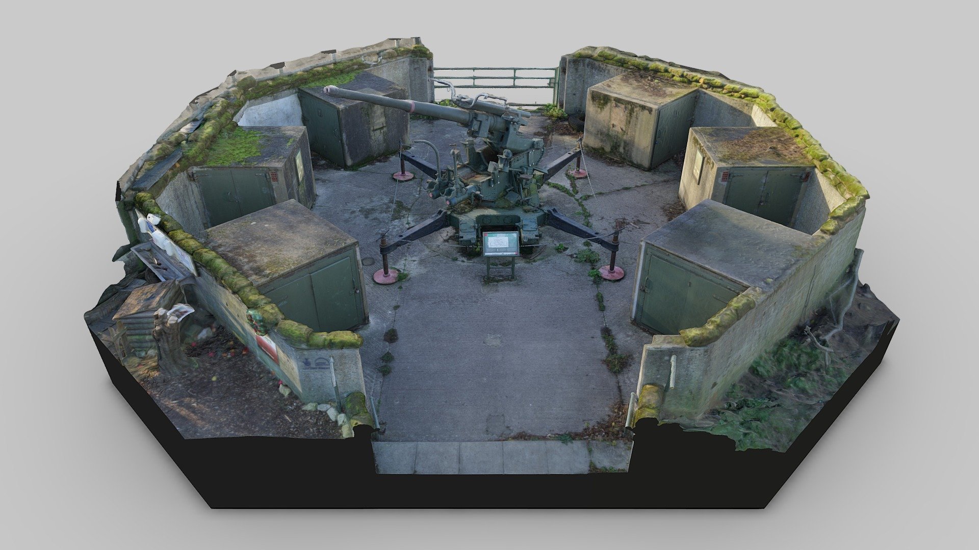 Mudchute Gun Emplacement - Download Free 3D model by artfletch [431ccbb ...