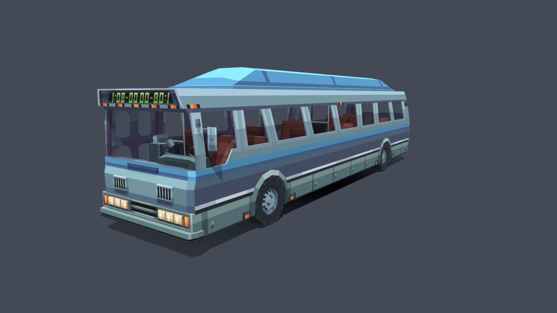 City Bus - Low Poly Pixel Art car model - 3D model by W'Projects (@wprojects) [431e3bd] - Sketchfab