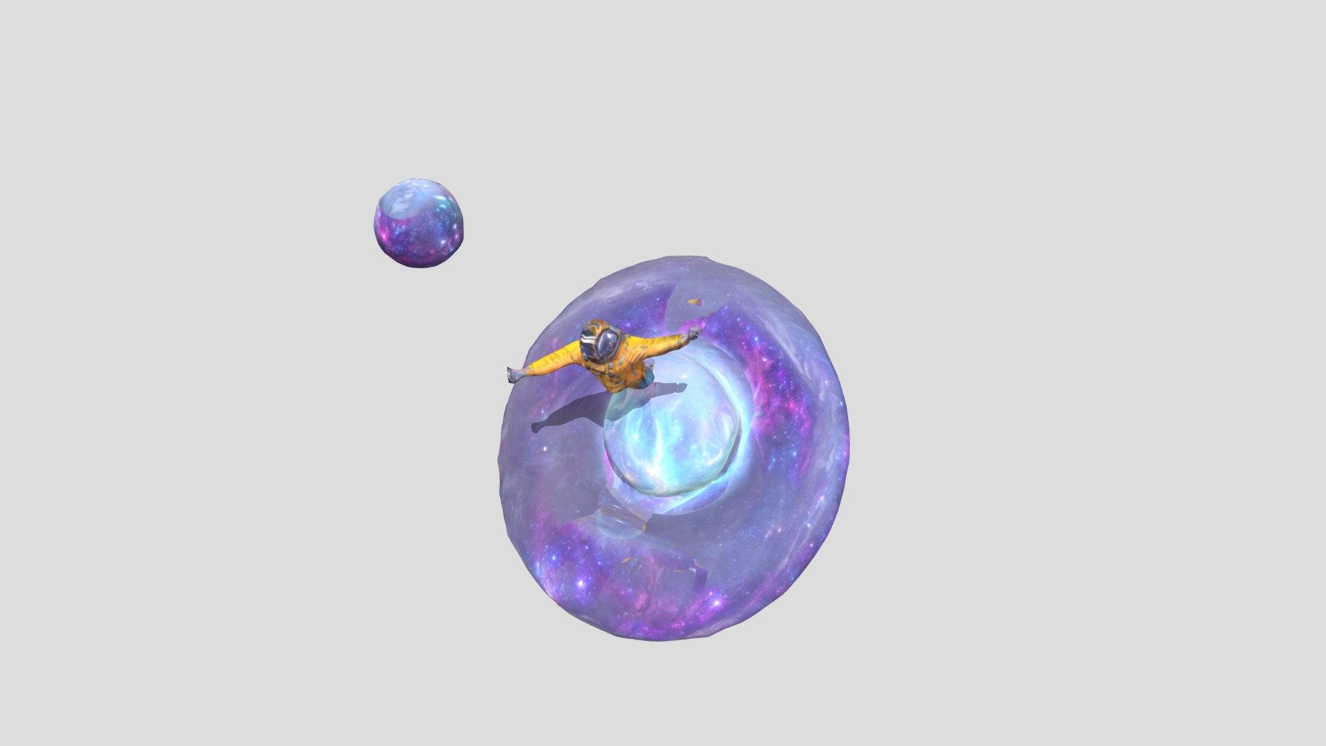 Floating man space - 3D model by sadhamid [431fd79] - Sketchfab