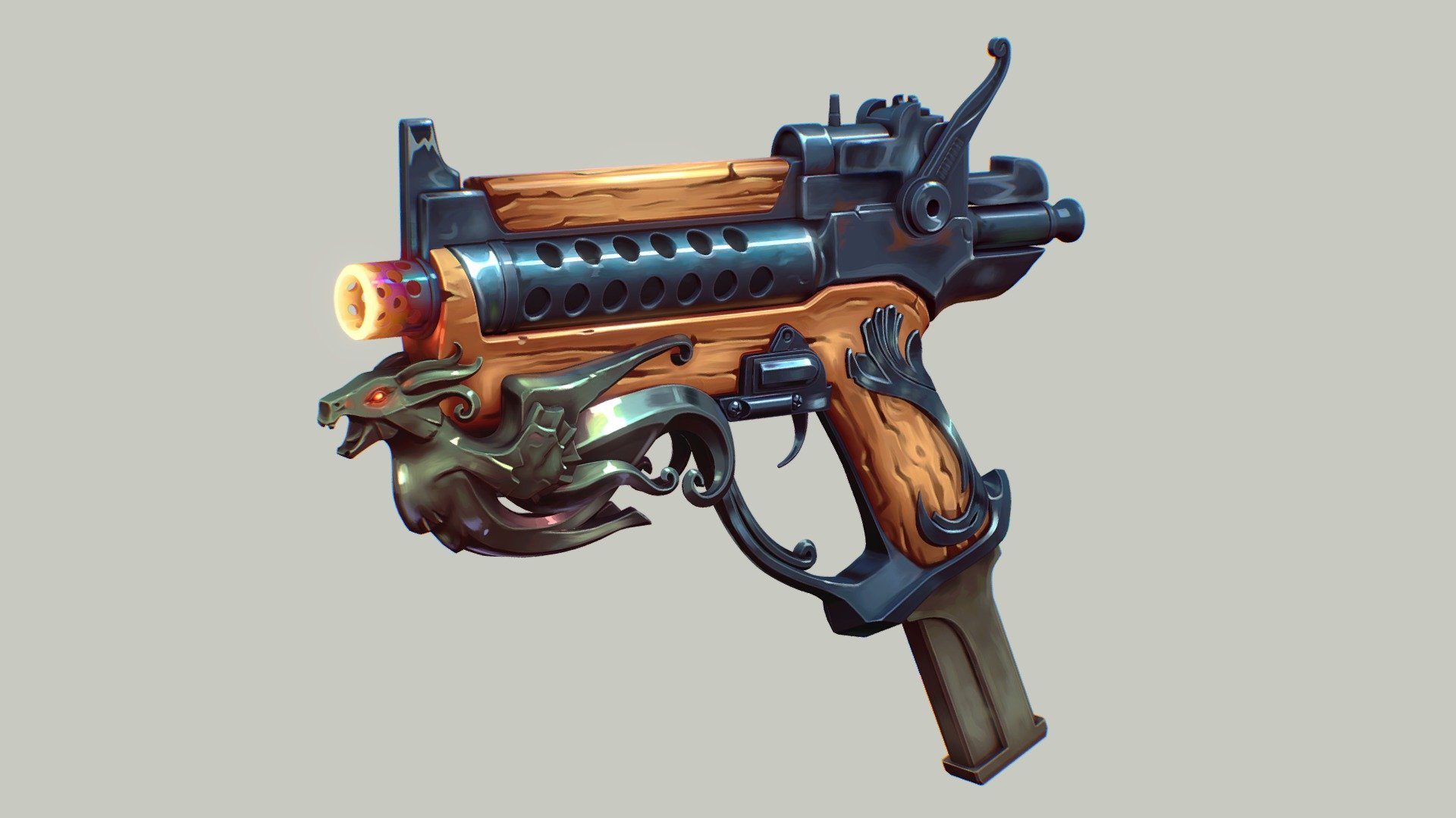 Handpainted Fantasy pistol | Alexander Trufanov - 3D model by hugo ...