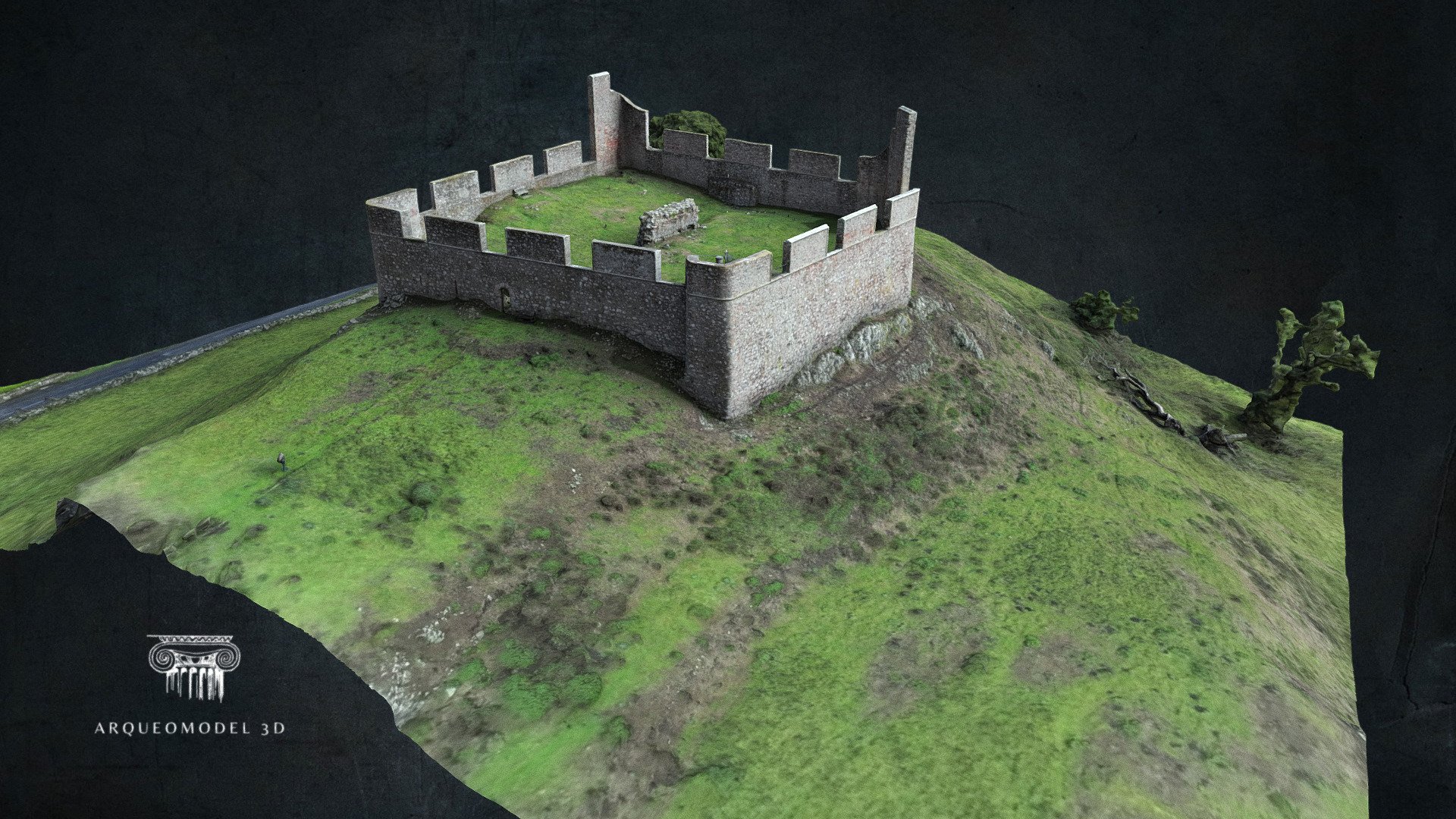 Hume Castle | SCOTLAND - Buy Royalty Free 3D model by Arqueomodel3D ...