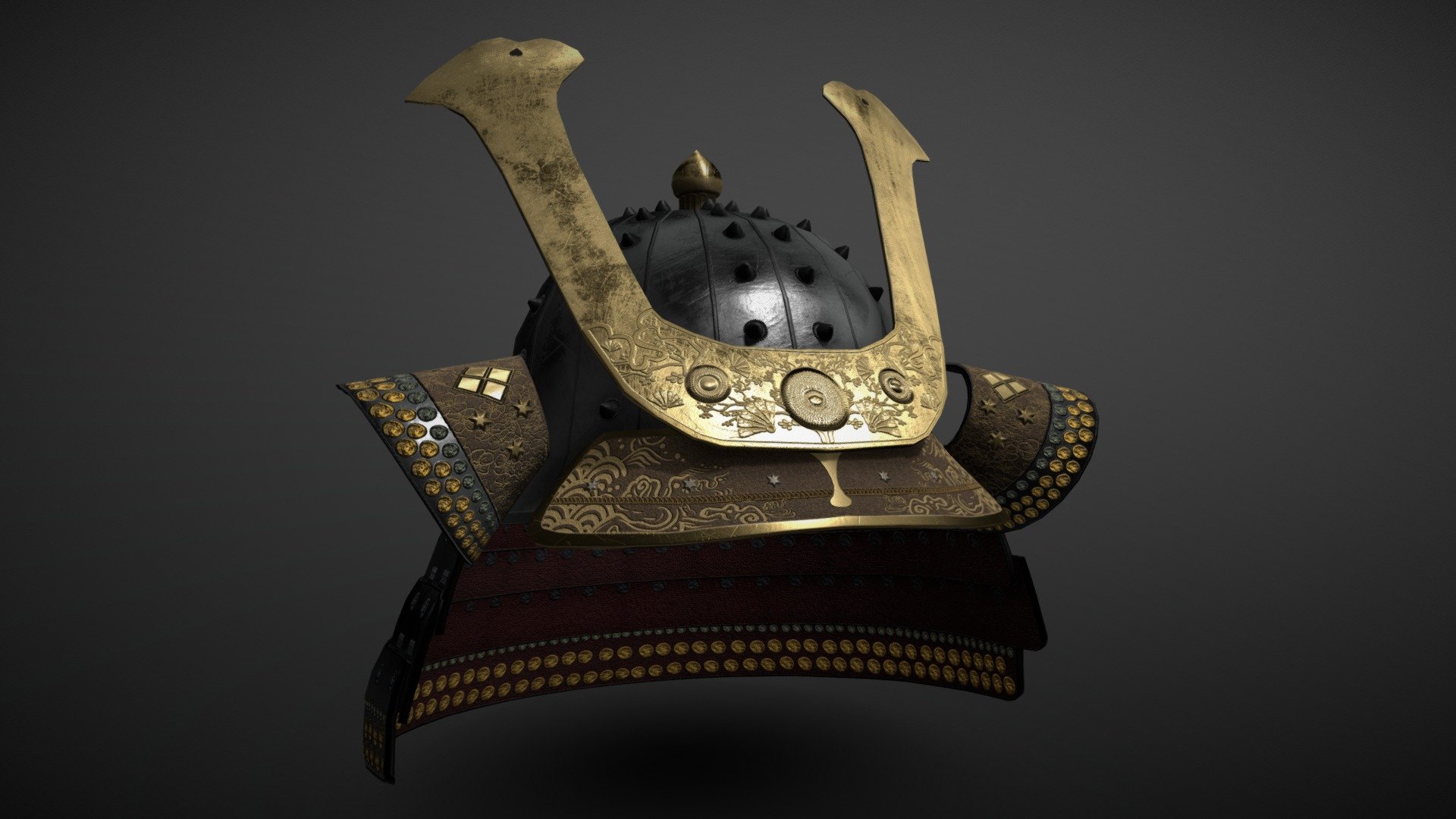Kabuto - Samurai Helmet v2 - 3D model by Kimberly Julian (@kim.julian ...