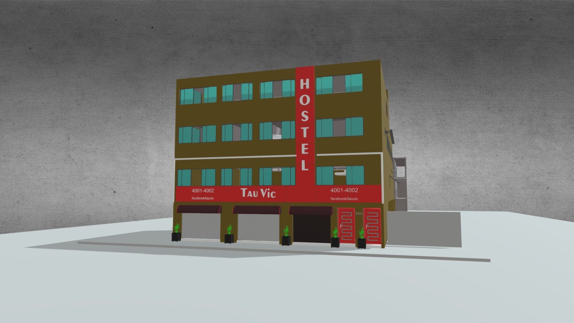 Model Hostel / Modelos de Hostel - Download Free 3D model by ...