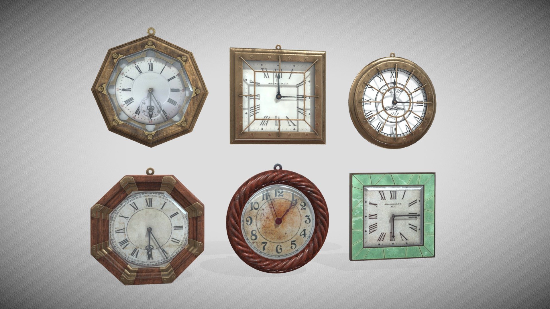 Wall Clocks Collection - All_Clocks - Buy Royalty Free 3D model by ...