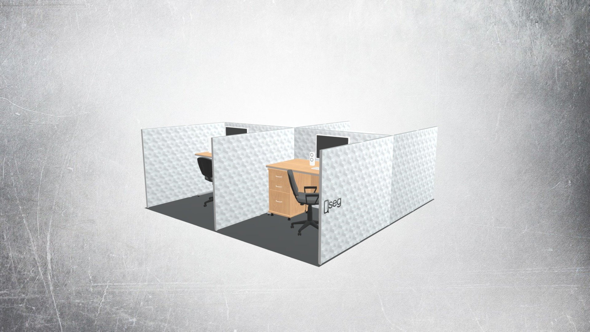 QSEG Cubicle - Tri - Full Print - Download Free 3D model by exhibitbook ...