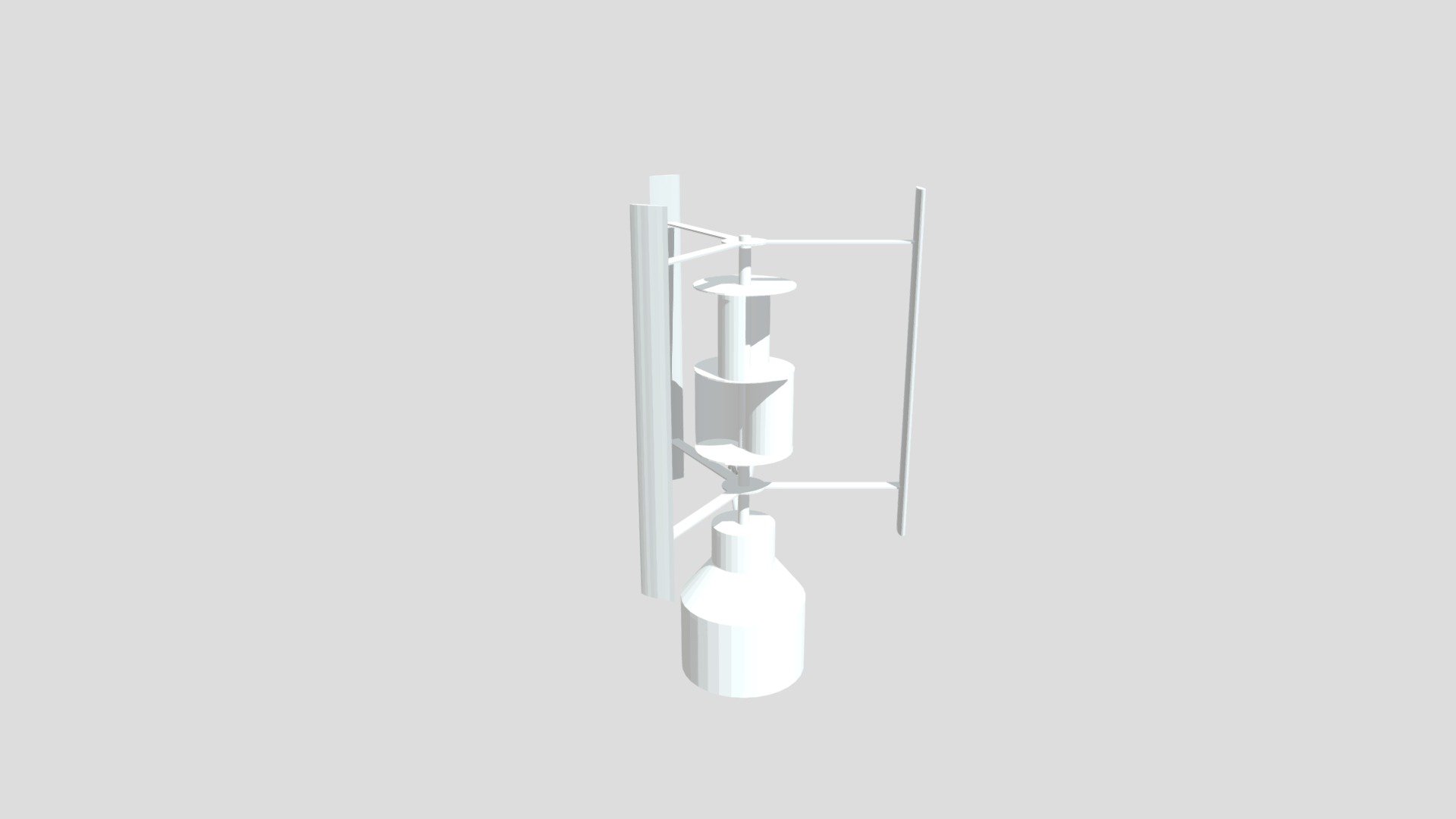Vertical Axis Wind Turbine (H-Darrieus+Savonius) - 3D model by Subash ...
