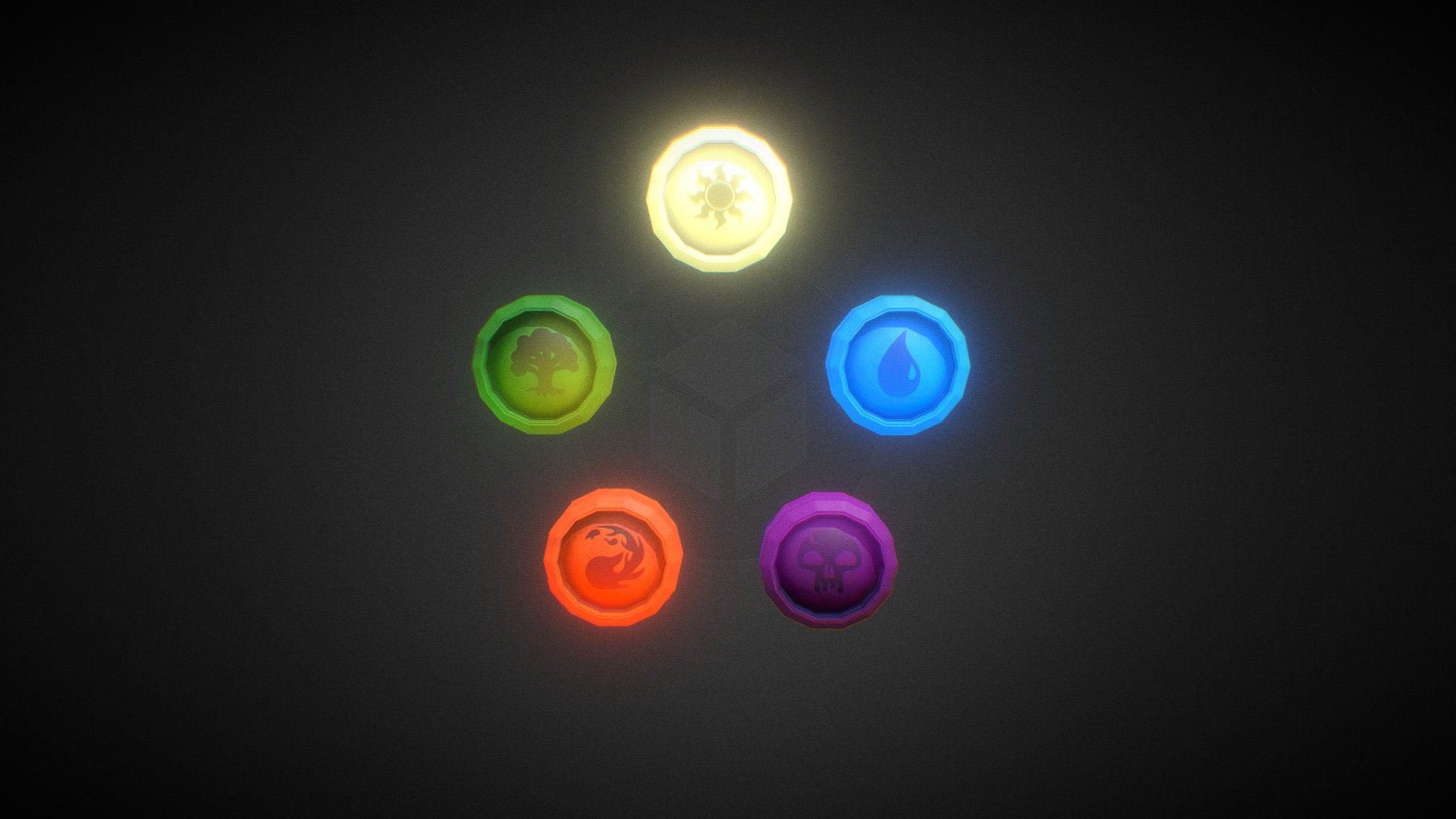 Magic The Gathering Coins - 3D model by MoInk [4336751] - Sketchfab
