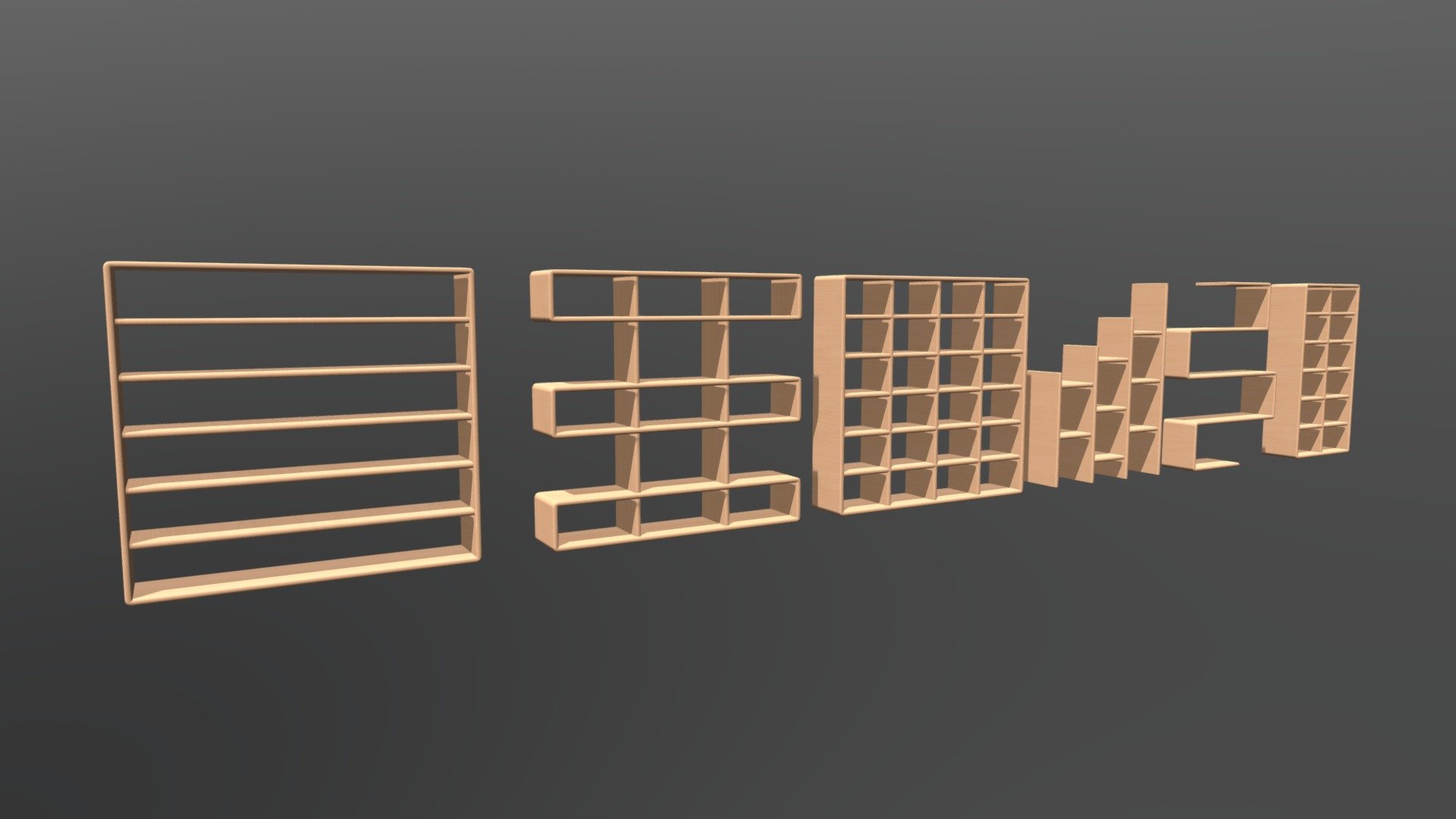 Wooden Shelves Low poly - Download Free 3D model by sarmadsid [4336803 ...